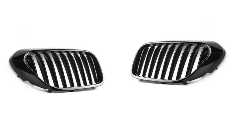 NEW GENUINE BMW G30 G31 M PERFORMANCE BLACK GLOSS KIDNEYS GRILLS PAIR ...