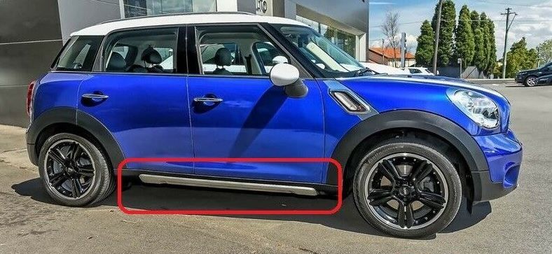 NEW GENUINE MINI R60 ALL4 SIDE SKIRT COVERING CHROME RIGHT O/S ...