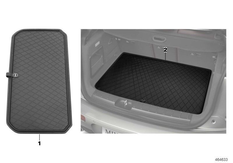 MINI NEW GENUINE COOPER F56 FITTED LUGGAGE COMPARTMENT MAT BLACK ...