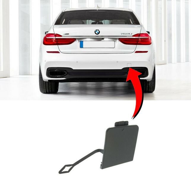 NEW GENUINE BMW 7 SERIES G11 G12 REAR M SPORT BUMPER TOW HOOK EYE COVER ...