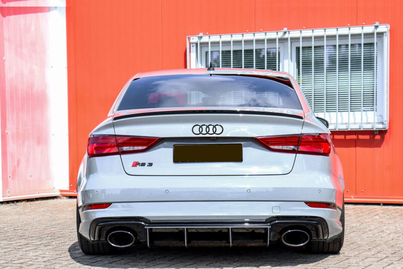 Performance Rear Bumper diffuser addon with ribs / fins For Audi RS3 8V ...