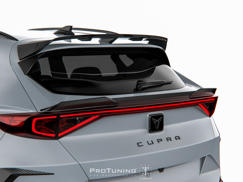 Carbon fibre trunk lower / middle spoiler for Cupra Formentor in ...