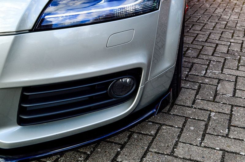 Black Gloss Front Bumper spoiler / skirt / valance with Wing For Audi ...