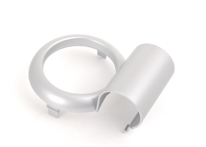 MINI NEW GENUINE R50 R52 R53 REAR TRIM RING SILVER ARMREST CUP HOLDER ...