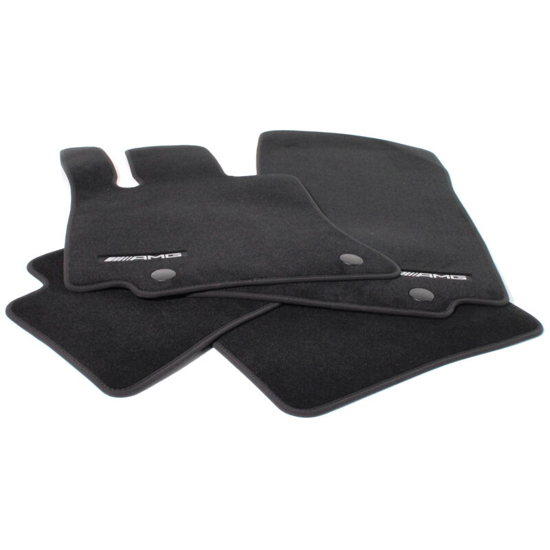 Genuine Black AMG Velour floor mats set 4x Carpets For Mercedes W206 ...