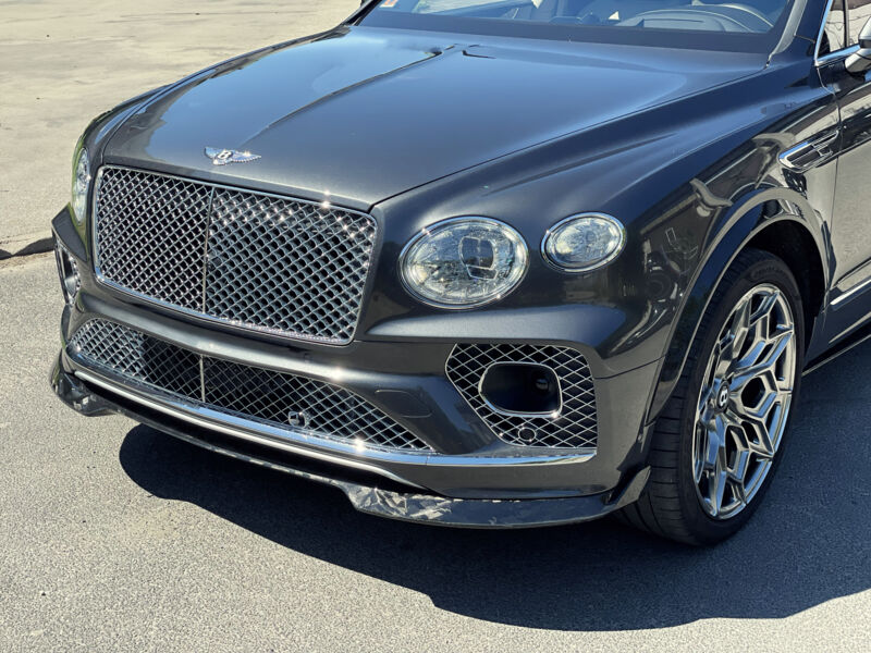 Forged Carbon fibre front bumper splitter for BENTLEY BENTAYGA FACELIFT ...