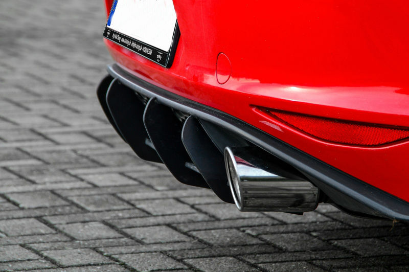 Performance Rear Bumper diffuser addon with ribs / fins For VW Golf 7 ...
