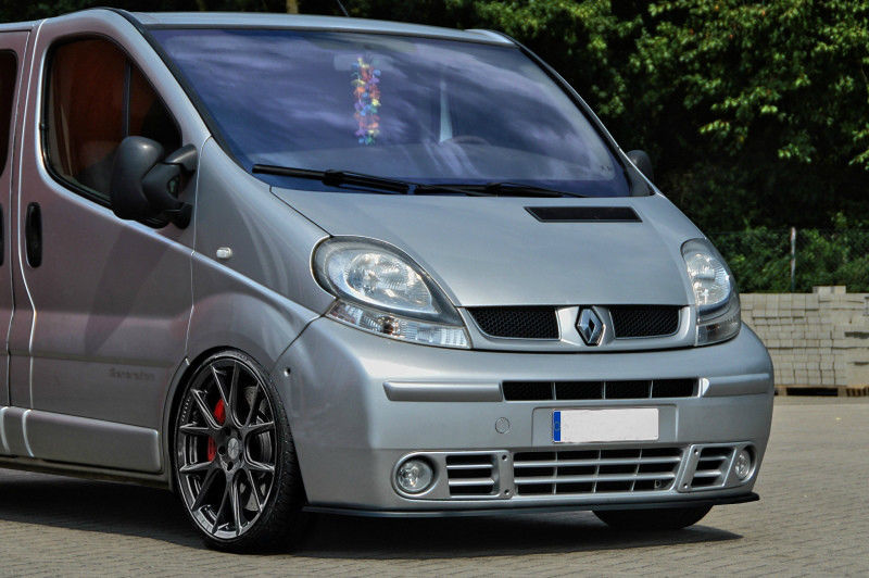 Black Gloss Front Bumper spoiler / skirt / valance For Renault Traffic ...