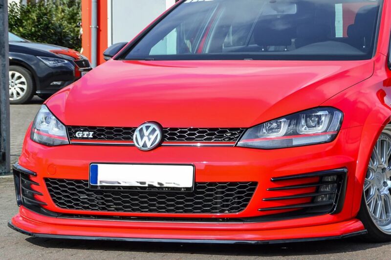 BLACK GLOSS Clubsport Style Front bumper Fog Lights frames for VW Golf ...