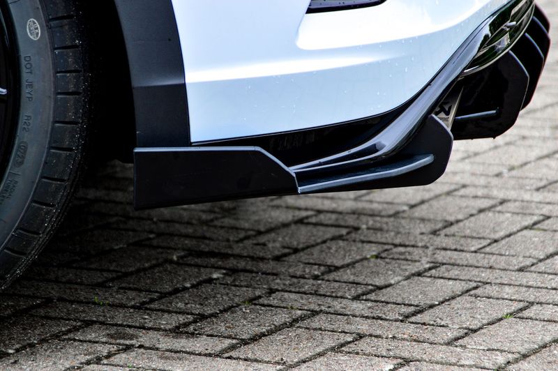 Black GLOSS Performance Rear Bumper Side Flaps / Splitters For VW T-ROC ...