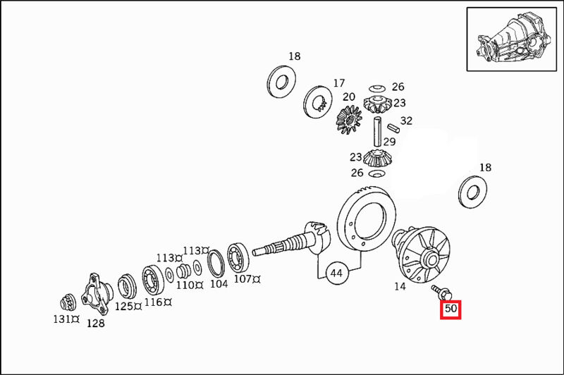 NEW GENUINE MERCEDES BENZ E55 RING GEAR TO DIFFERENTIAL CASE SCREW 4PCS ...