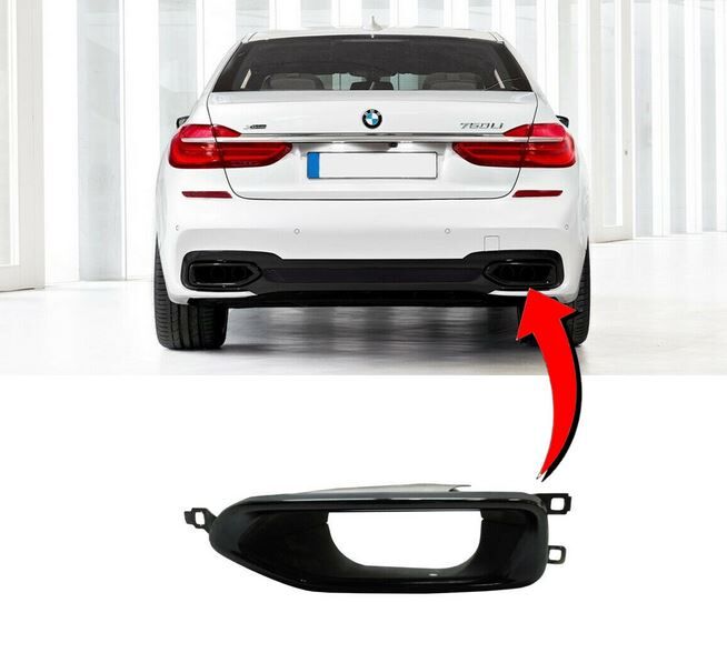 NEW GENUINE BMW 7 SERIES G11 G12 M SPORT EXHAUST END PIPE TRIM RIGHT O ...