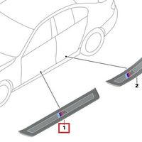 BMW NEW GENUINE 5 SERIES F10 F11 M SPORT DOOR ENTRY SILL STRIP RIGHT O ...