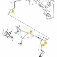 NEW GENUINE AUDI VW 2010 - 2016 HEADLIGHT WASHER HOSE PIPE 7P6955964A ...