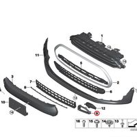 NEW GENUINE MINI COOPER CLUBMAN S F54 FRONT BRAKE AIR DUCT TRIM BLACK ...