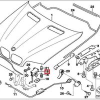 NEW GENUINE BMW X5 SERIES E53 HOOD BONNET ENGINE LID LATCH SAFETY CATCH ...