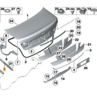 NEW GENUINE BMW 7 SERIES F01 F02 F04 REAR TRUNK TENSION SPRING RIGHT O ...