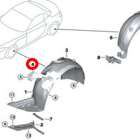 NEW GENUINE BMW Z4 ROADSTER E89 FRONT LEFT N/S WHEEL ARCH COVER CAP ...