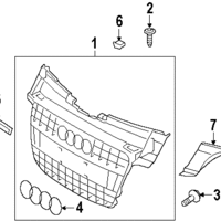AUDI TT (06-14) 8J NEW GENUINE FRONT BUMPER CENTER GRILL COVER PAIR ...