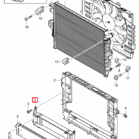 NEW GENUINE PORSCHE CAYENNE VW TOUAREG 2011 - 2014 RADIATOR RETAINING ...