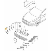 NEW GENUINE VW GOLF MK7 FRONT BUMPER RIGHT UNDER FOG GRILL WITH CHROME ...