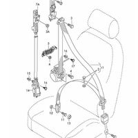 NEW GENUINE AUDI A4 A5 A6 A7 FRONT SEAT SAFETY BELT BUCKLE LOCK SATIN ...