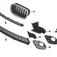 NEW GENUINE BMW X5 E70 LCI FRONT M SPORT BUMPER FOG LIGHT GRILLE GRID ...