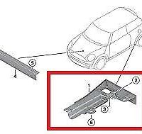 MINI NEW OEM R50 R52 R53 R56 R57 R58 R59 REAR RIGHT O/S COVER WIND ...