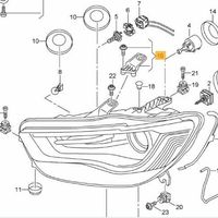 NEW GENUINE AUDI A6 C7 FRONT LEFT HEADLIGHT HOUSING REPAIR SET KIT ...