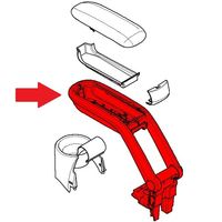 MINI NEW GENUINE COOPER R55 R56 R57 R58 R59 CENTER ARMREST BASE CARBON ...