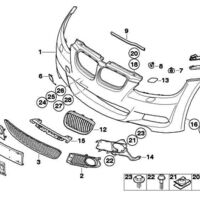 BMW NEW GENUINE 3 SERIES E92 E93 07-11 M SPORT FRONT BUMPER CENTER ...