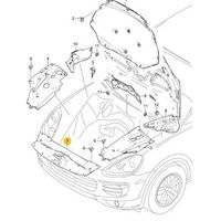 NEW GENUINE PORSCHE CAYENNE 2011 - 2018 FRONT ENGINE HOOD LOCKING COVER 958556806209B9 in ...