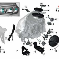 NEW GENUINE BMW X5 X6 F15 F85 F16 F86 FRONT HEADLIGHT TAB REPAIR KIT ...