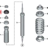 NEW GENUINE BMW E90 E87 E82 E84 REAR SHOCK ABSORBER MOUNTING GROMMET ...