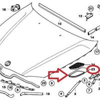 NEW GENUINE BMW E90 E92 E93 M3 FRONT HOOD GRILLE FRAME LEFT N/S ...