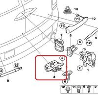 MINI NEW GENUINE CLUBMAN R55 SPLIT DOOR REAR LOWER BARN LOCK LEFT N/S ...