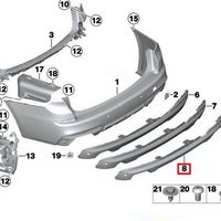 NEW BWW GENUINE F07 5 GT SERIES 09-12 M-SPORT REAR DIFFUSER COVER ...