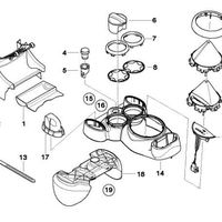MINI NEW GENUINE R50 R52 R53 SHIFTER BOOT TRIM RING SILVER 51167052160 ...