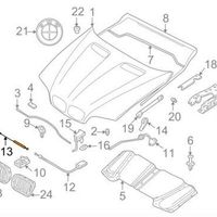 BMW NEW GENUINE X5 SERIES E53 ENGINE HOOD RELEASE CABLE 51238403219 in ...