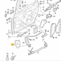 NEW GENUINE VOLKSWAGEN SHARAN 7N TRIM ROLLER GUIDE FOR SLIDING RIGHT ...