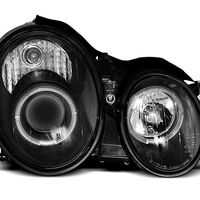 HEADLIGHTS ANGEL EYES BLACK fits MERCEDES W208 CLK 03.97-04.02 in ...