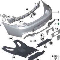 NEW GENUINE BMW 6 SERIES F12 F13 F06 10-16 REAR M SPORT BUMPER TOW ...