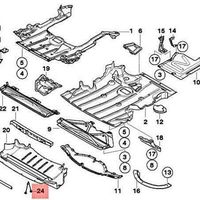 BMW NEW GENUINE 3' E92 E93 M3 UNDERFLOOR PANEL MOUNTING BOWDEN CABLE ...