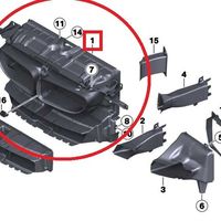 BMW NEW OEM M6 SERIES F12 F13 F06 RADIATOR SUPPORT AIR DUCT INTAKE SLAM ...