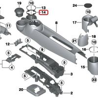 NEW GENUINE MINI R55 R56 R57 R58 R59 CENTER CONSOLE DRINK RING HOLDER ...