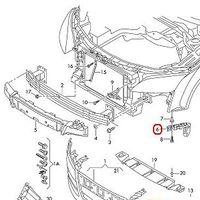 NEW GENUINE AUDI TT 07-14 O/S RIGHT FRONT BUMPER SUPPORT BRACKET ...