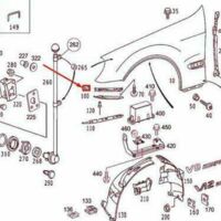 NEW GENUINE MERCEDES BENZ S-CLASS W220 FRONT FENDER BRACKET RIGHT O/S ...