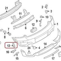 MINI NEW GENUINE COUNTRYMAN R60 S JCW REAR BUMPER GRID GRILLE LEFT N/S ...