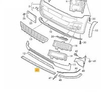 NEW GENUINE VW GOLF MK7.5 FACELIFT TCR FRONT BUMPER CENTER UPPER ...