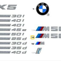 NEW GENUINE BMW X5 SERIES G05 M50iX REAR TAILGATE BADGE LABEL ...